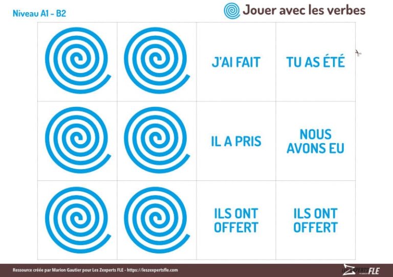 17 jeux de conjugaison - Les Zexperts FLE