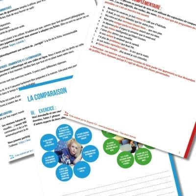 Fiche de grammaire FLE : la comparaison A1 - Les Zexperts FLE