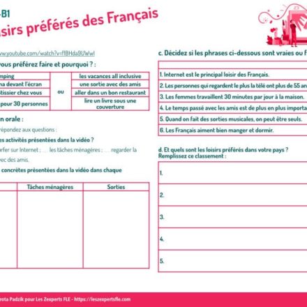 Ressources FLE sur les Constructions verbales - Les Zexperts FLE