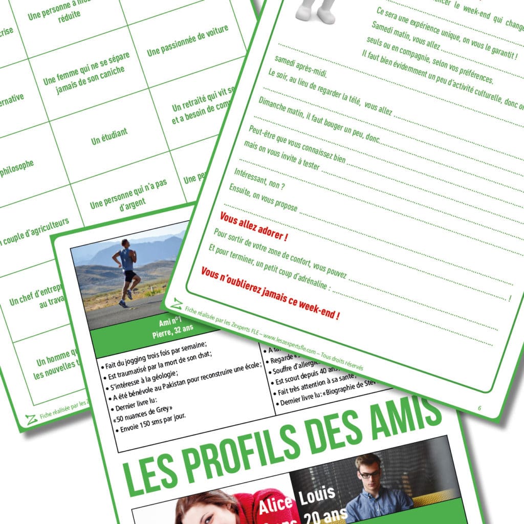 Tâche FLE : Les loisirs A1-A2 - Les Zexperts FLE
