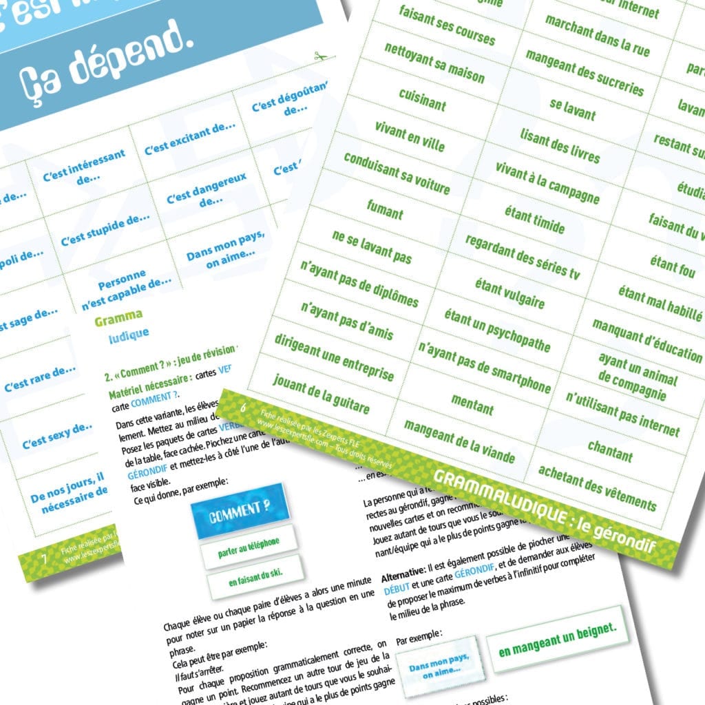 Jeu pour découvrir le gérondif A2-B1 - Les Zexperts FLE