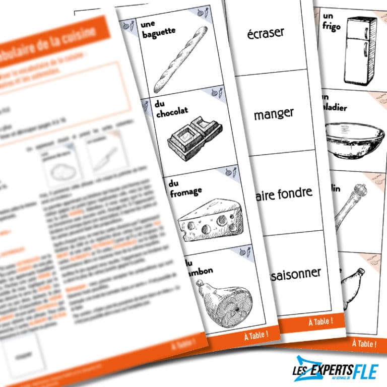 À table ! Le jeu du vocabulaire de la cuisine - Les Zexperts FLE