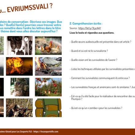 Ressources FLE sur le Futur et avenir - Les Zexperts FLE