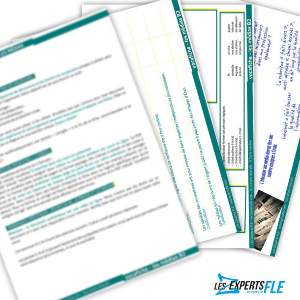 Fiche de vocabulaire FLE B2 : la presse et les médias - Les Zexperts FLE