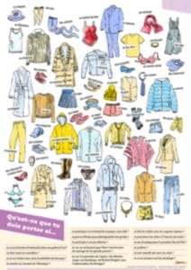 Poster vocabulaire A1-A2 - Les vêtements - Les Zexperts FLE