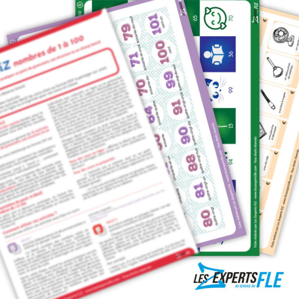 10 activités Nombres de 1 à 100 - Les Zexperts FLE