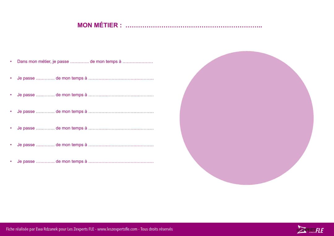 Déchiffrer les professions en FLE (A1/A2) - Les Zexperts FLE