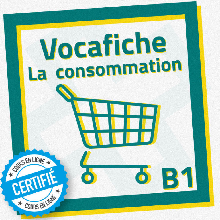 Fiche de vocabulaire FLE B1 : la consommation - Les Zexperts FLE