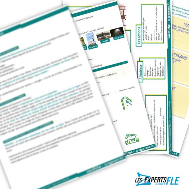 Fiche de vocabulaire FLE sur le logement niveau A2 - Les Zexperts FLE