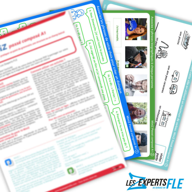 10 activités de conjugaison FLE passé composé A1 - Les Zexperts FLE