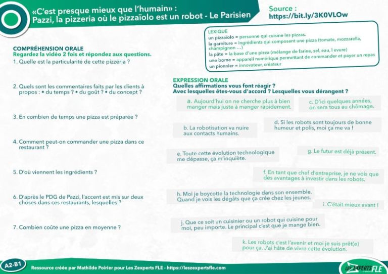 Activités pour les enseignants FLE - Les Zexperts FLE
