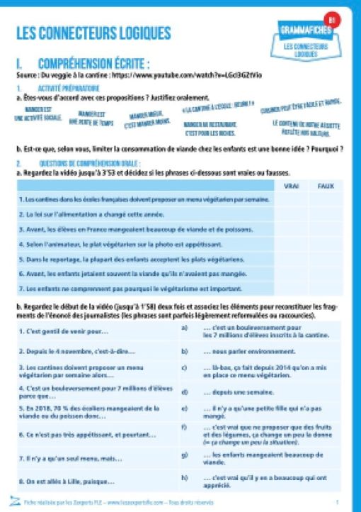 Ressources sur les connecteurs logiques - Les Zexperts FLE