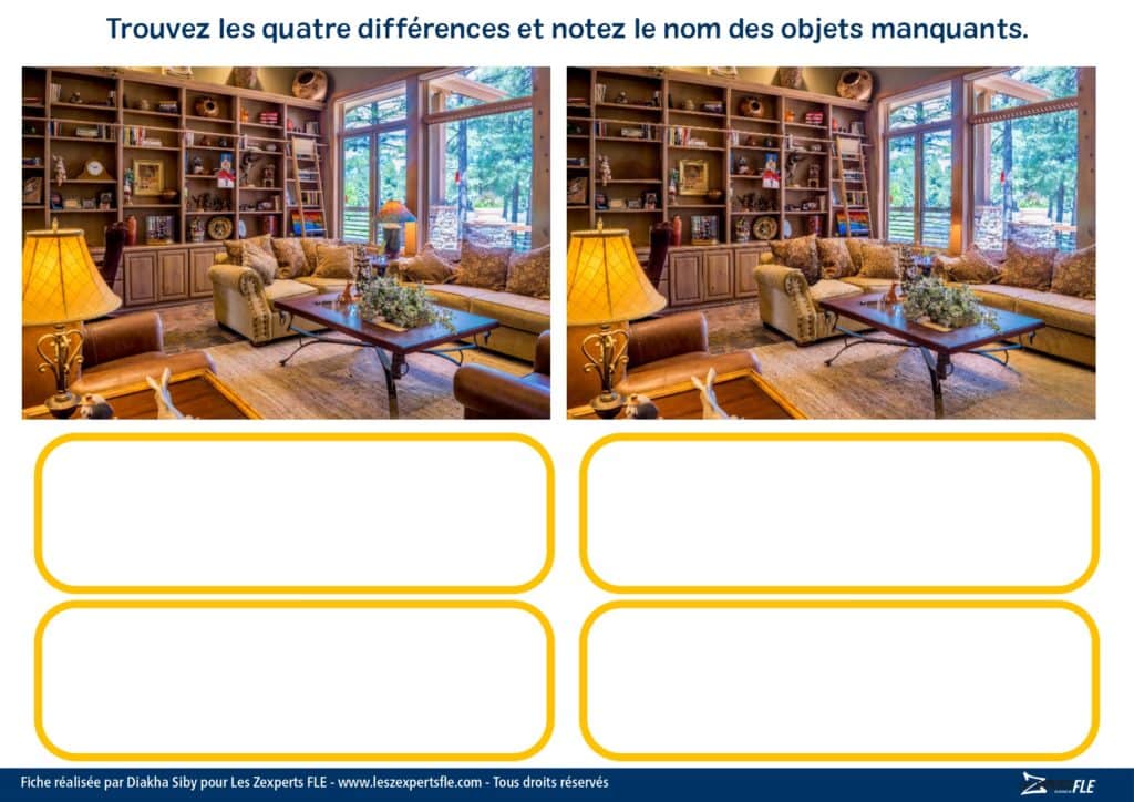 Créez votre propre jeu des différences (tous niveaux) - Les Zexperts FLE