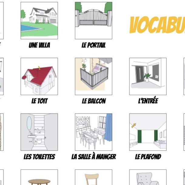 Imagier sur le vocabulaire du logement A2 - Les Zexperts FLE