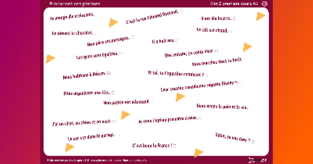 Activité pour débutants 13/35 : travailler la prononciation - Les Zexperts FLE