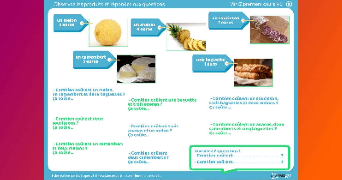Activité débutant FLE 16/35 : mémoriser les nombres - Les Zexperts FLE