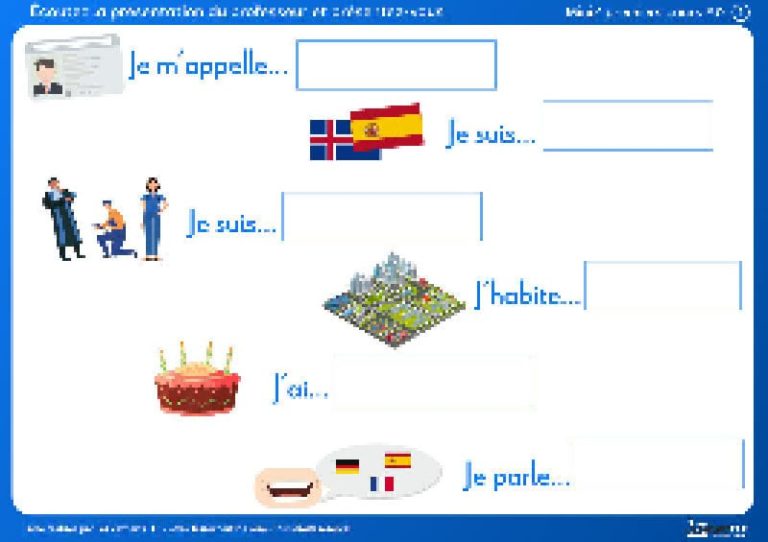 Activité débutants FLE : Se présenter - Les Zexperts FLE Activité débutants FLE : Se présenter - Les Zexperts FLE