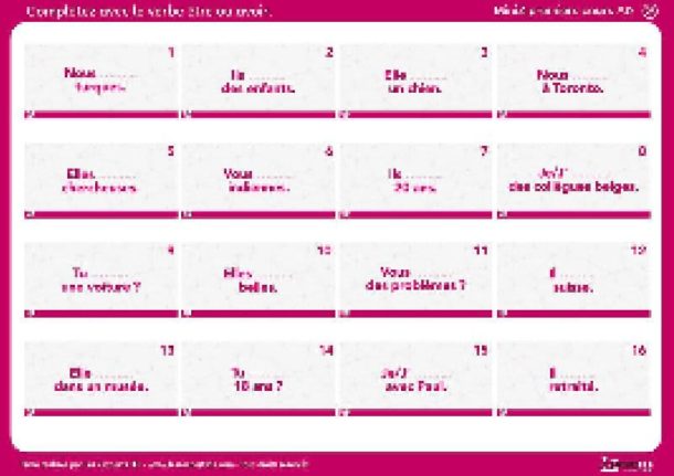 Activité pour débutants FLE 23/35 : différencier être et avoir - Les ...