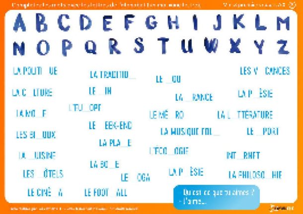 Activité débutants FLE : découvrir l'alphabet - Les Zexperts FLE