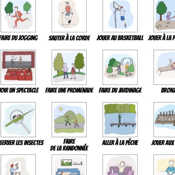Imagier sur les loisirs A1-A2 - Les Zexperts FLE