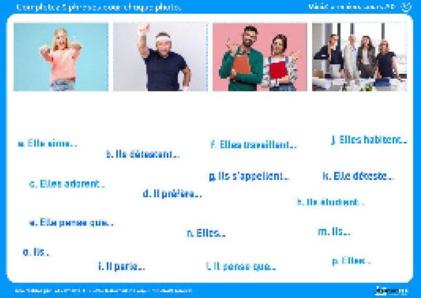 Activité pour débutants 32/35 : manipuler les verbes du groupe 1 - Les ...