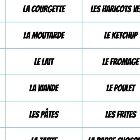 Imagier sur l'alimentation A1-A2 - Les Zexperts FLE