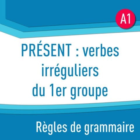 Présent : verbes irréguliers terminés par -ER (A1) : règles de ...