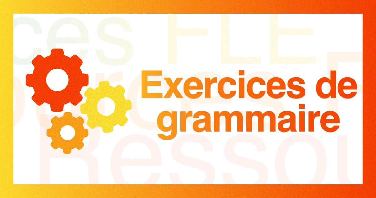 Ressources FLE Exercices de grammaire - Les Zexperts FLE
