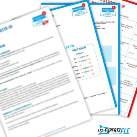 Fiche de grammaire : présent des verbes en -er A1 - Les Zexperts FLE