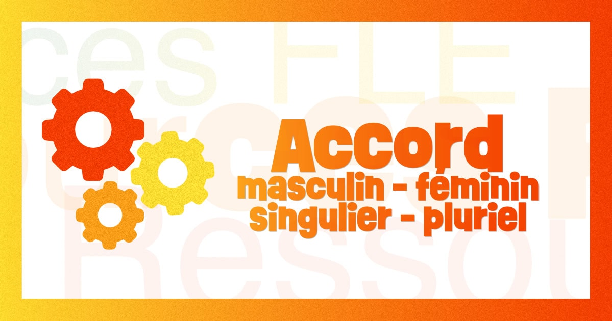 Accord : masculin-féminin et singulier-pluriel - Les Zexperts FLE